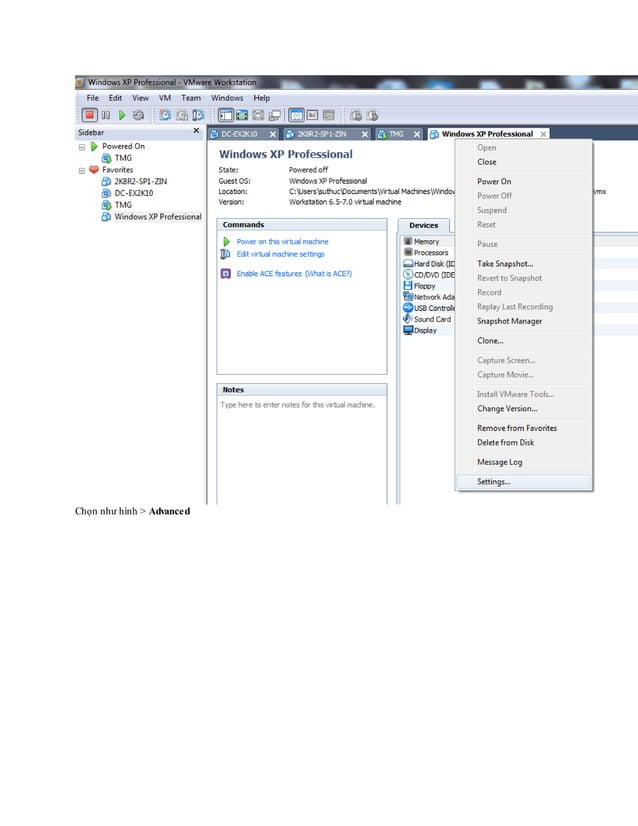 Chuyển đổi đĩa cứng ảo của hyper v to vmware workstation | DOCX