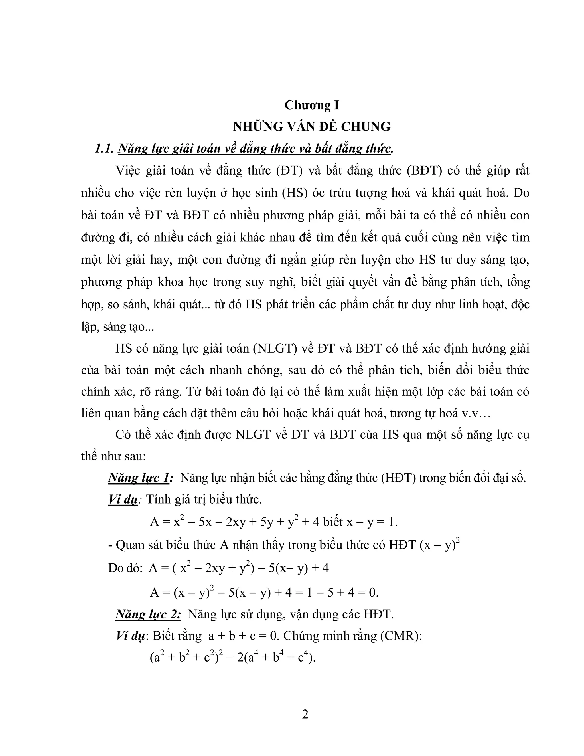 Chuyên đề Đẳng Thức và Bất đẳng thức - Bồi dưỡng HSG môn Toán lớp 9 | PDF