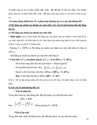 CHUYÊN ĐỀ NHIỆT ĐỘNG LỰC HỌC VÀ ĐỘNG HÓA HỌC BỒI DƯỠNG HSG QUỐC GIA VÀ RÈN LUYỆN KHẢ NĂNG TỰ HỌC ...