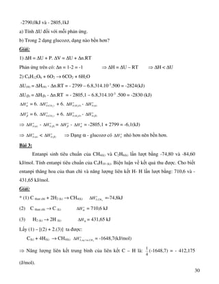 CHUYÊN ĐỀ NHIỆT ĐỘNG LỰC HỌC VÀ ĐỘNG HÓA HỌC BỒI DƯỠNG HSG QUỐC GIA VÀ RÈN LUYỆN KHẢ NĂNG TỰ HỌC ...