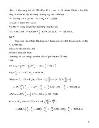 CHUYÊN ĐỀ NHIỆT ĐỘNG LỰC HỌC VÀ ĐỘNG HÓA HỌC BỒI DƯỠNG HSG QUỐC GIA VÀ RÈN LUYỆN KHẢ NĂNG TỰ HỌC ...
