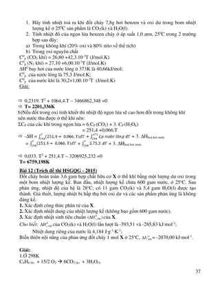 CHUYÊN ĐỀ NHIỆT ĐỘNG LỰC HỌC VÀ ĐỘNG HÓA HỌC BỒI DƯỠNG HSG QUỐC GIA VÀ RÈN LUYỆN KHẢ NĂNG TỰ HỌC ...