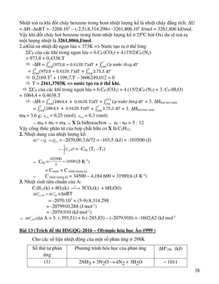CHUYÊN ĐỀ NHIỆT ĐỘNG LỰC HỌC VÀ ĐỘNG HÓA HỌC BỒI DƯỠNG HSG QUỐC GIA VÀ RÈN LUYỆN KHẢ NĂNG TỰ HỌC ...
