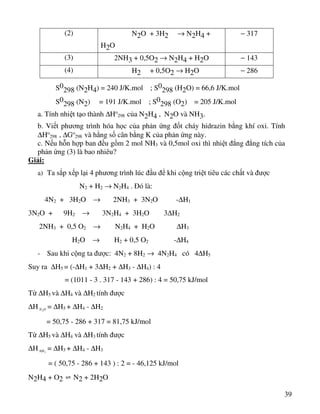 CHUYÊN ĐỀ NHIỆT ĐỘNG LỰC HỌC VÀ ĐỘNG HÓA HỌC BỒI DƯỠNG HSG QUỐC GIA VÀ RÈN LUYỆN KHẢ NĂNG TỰ HỌC ...