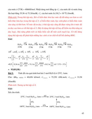 CHUYÊN ĐỀ NHIỆT ĐỘNG LỰC HỌC VÀ ĐỘNG HÓA HỌC BỒI DƯỠNG HSG QUỐC GIA VÀ RÈN LUYỆN KHẢ NĂNG TỰ HỌC ...