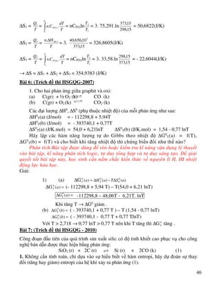 CHUYÊN ĐỀ NHIỆT ĐỘNG LỰC HỌC VÀ ĐỘNG HÓA HỌC BỒI DƯỠNG HSG QUỐC GIA VÀ RÈN LUYỆN KHẢ NĂNG TỰ HỌC ...