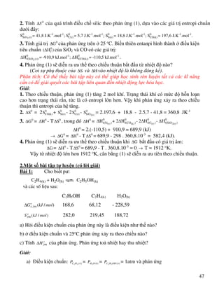 CHUYÊN ĐỀ NHIỆT ĐỘNG LỰC HỌC VÀ ĐỘNG HÓA HỌC BỒI DƯỠNG HSG QUỐC GIA VÀ RÈN LUYỆN KHẢ NĂNG TỰ HỌC ...