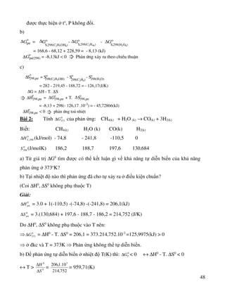 CHUYÊN ĐỀ NHIỆT ĐỘNG LỰC HỌC VÀ ĐỘNG HÓA HỌC BỒI DƯỠNG HSG QUỐC GIA VÀ RÈN LUYỆN KHẢ NĂNG TỰ HỌC ...