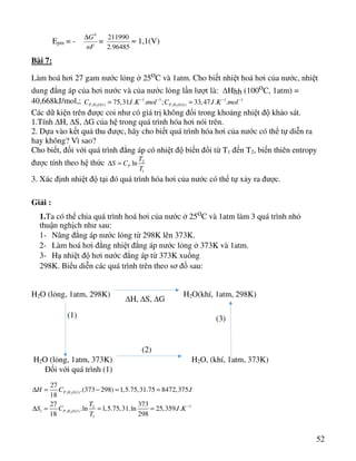 CHUYÊN ĐỀ NHIỆT ĐỘNG LỰC HỌC VÀ ĐỘNG HÓA HỌC BỒI DƯỠNG HSG QUỐC GIA VÀ RÈN LUYỆN KHẢ NĂNG TỰ HỌC ...