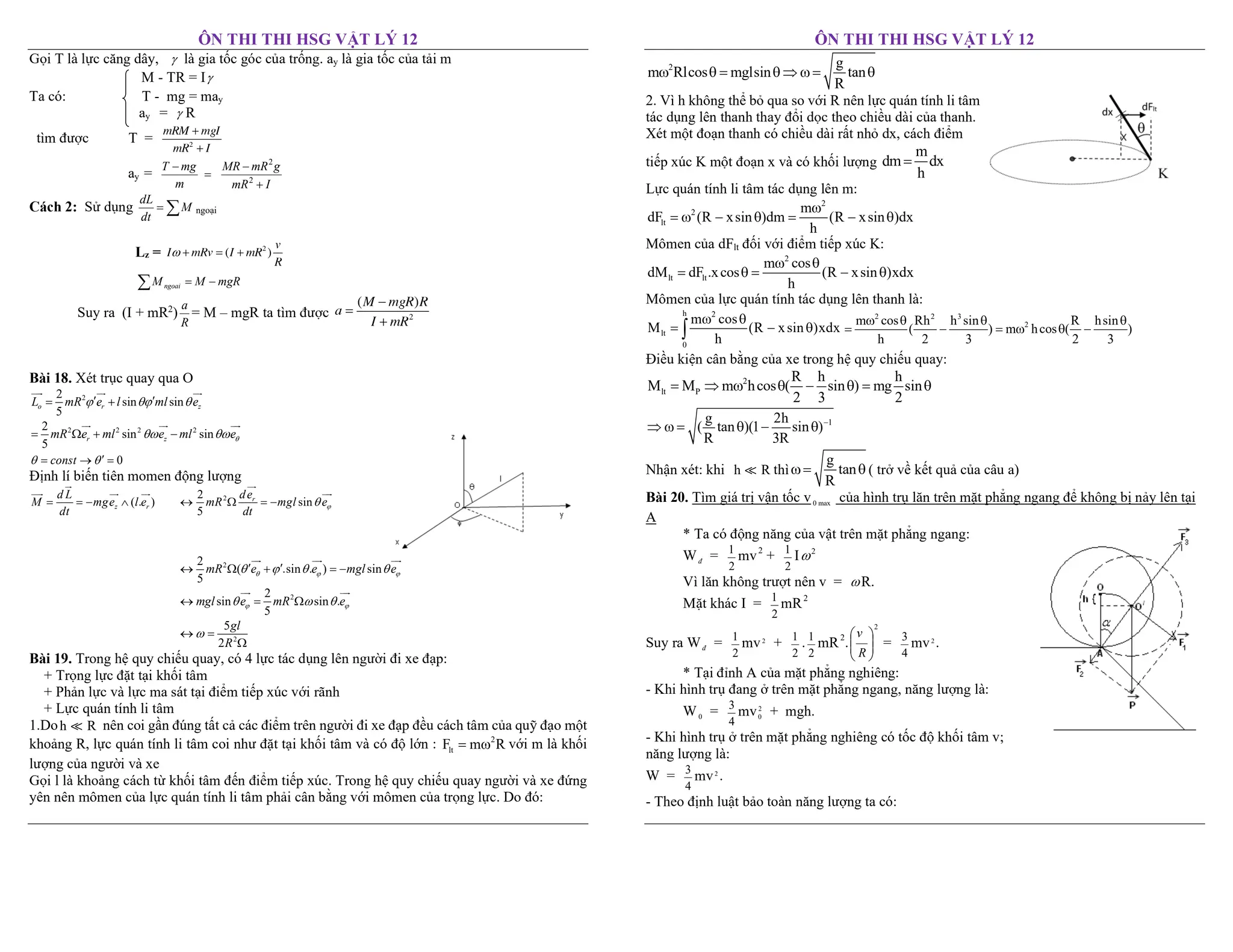 CHUYÊN ĐỀ ÔN THI HỌC SINH GIỎI QUỐC GIA (HSGQG) MÔN VẬT LÝ LỚP 12 - NĂM 2023 - 12 CHƯƠNG CÓ GIẢI ...