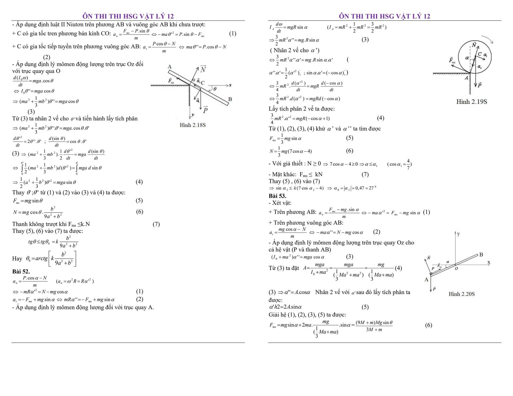 CHUYÊN ĐỀ ÔN THI HỌC SINH GIỎI QUỐC GIA (HSGQG) MÔN VẬT LÝ LỚP 12 - NĂM 2023 - 12 CHƯƠNG CÓ GIẢI ...