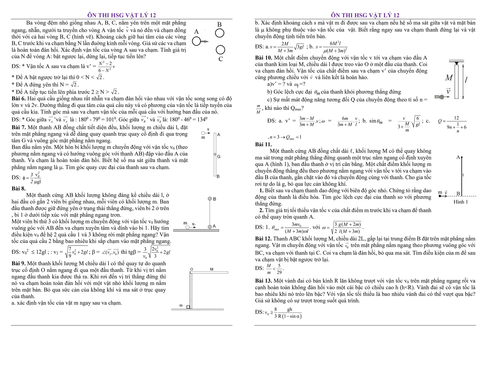 CHUYÊN ĐỀ ÔN THI HỌC SINH GIỎI QUỐC GIA (HSGQG) MÔN VẬT LÝ LỚP 12 - NĂM 2023 - 12 CHƯƠNG CÓ GIẢI ...