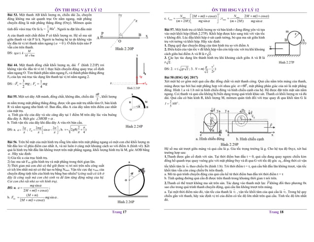 CHUYÊN ĐỀ ÔN THI HỌC SINH GIỎI QUỐC GIA (HSGQG) MÔN VẬT LÝ LỚP 12 - NĂM 2023 - 12 CHƯƠNG CÓ GIẢI ...