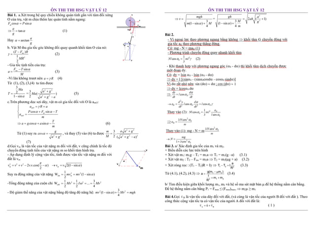 CHUYÊN ĐỀ ÔN THI HỌC SINH GIỎI QUỐC GIA (HSGQG) MÔN VẬT LÝ LỚP 12 - NĂM 2023 - 12 CHƯƠNG CÓ GIẢI ...