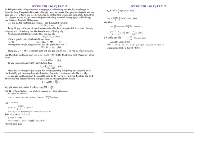 CHUYÊN ĐỀ ÔN THI HỌC SINH GIỎI QUỐC GIA (HSGQG) MÔN VẬT LÝ LỚP 12 - NĂM 2023 - 12 CHƯƠNG CÓ GIẢI ...