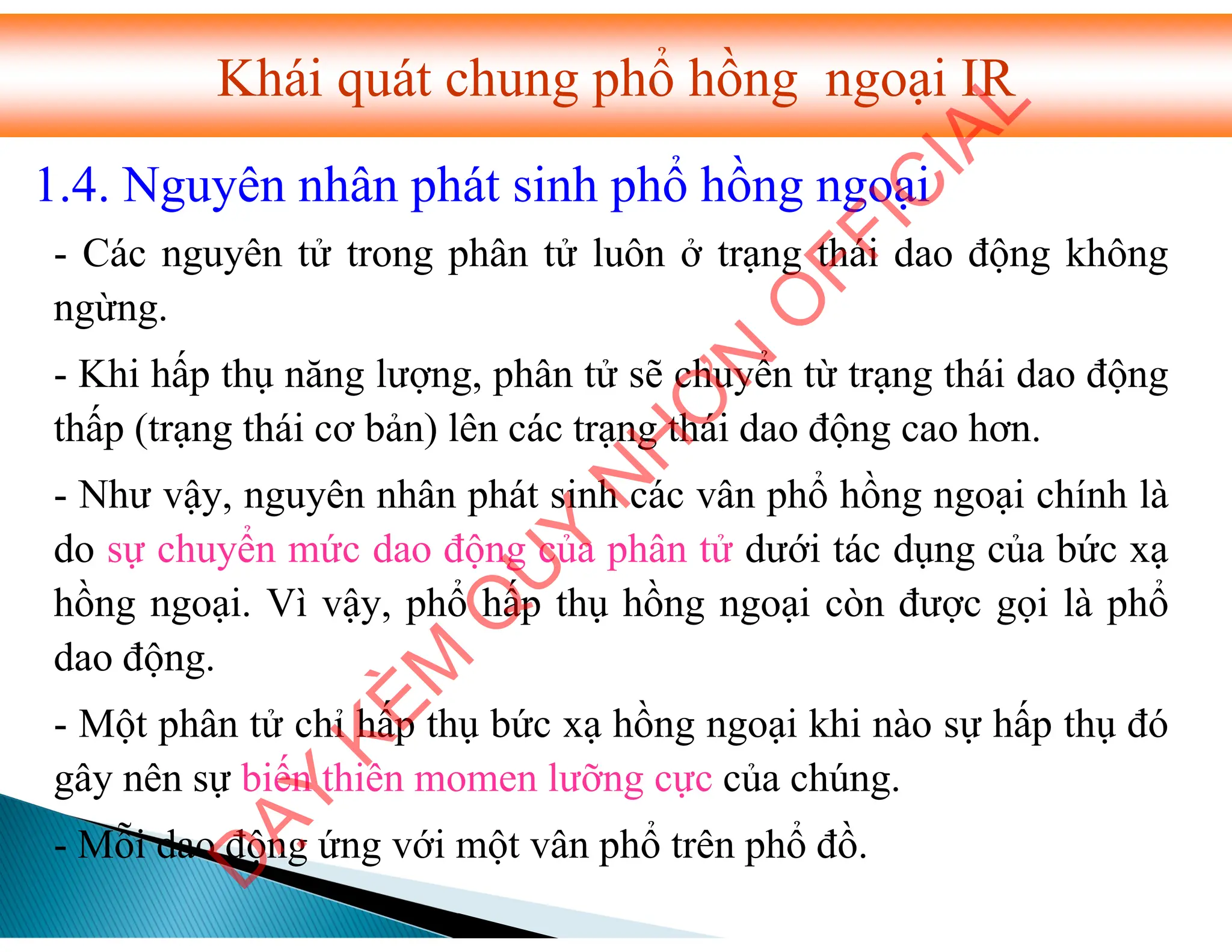CHUYÊN ĐỀ PHỔ HỒNG NGOẠI IR, PHỔ KHỐI LƯỢNG MS PHỤC VỤ VIỆC GIẢNG DẠY CHƯƠNG TRÌNH HÓA HỌC LỚP ...