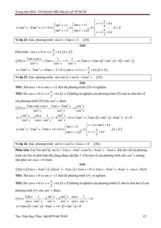 Chuyên đề phương trình lượng giác | PDF