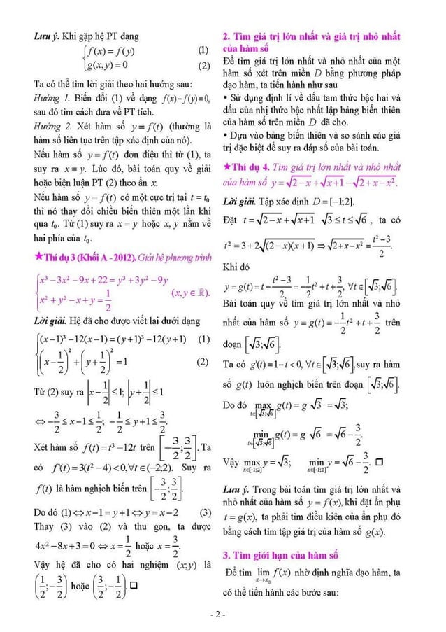 Chuyên đề su dung dao ham de giai toan | PDF | Free Download