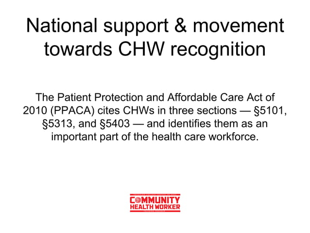 Community Health Workers (CHWs) | PPTX | Medical Health