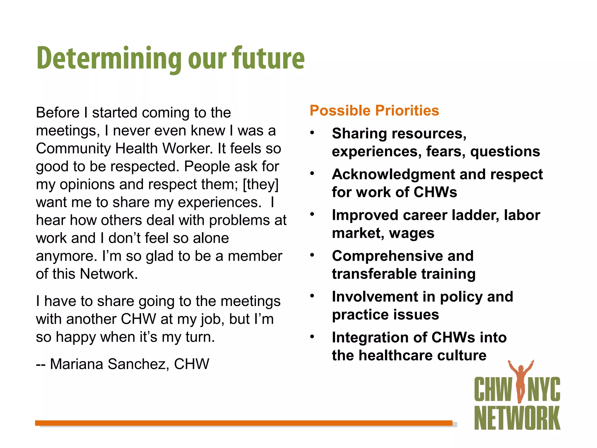 CHW Network of NYC History PPT 2017-01 | PPT