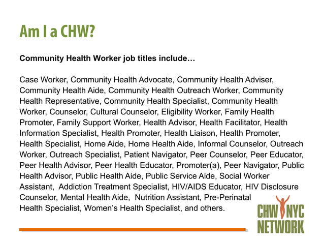 CHW Network of NYC History PPT 2017-01 | PPT