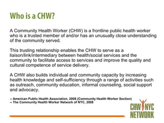 CHW Network of NYC History PPT 2017-01 | PPT
