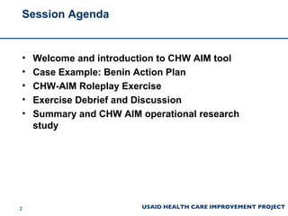 CHW Program Assessment and Improvement Matrix | PPT