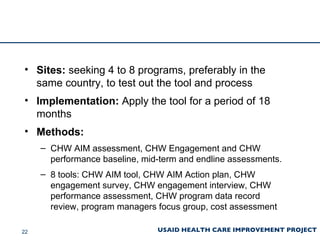 CHW Program Assessment and Improvement Matrix | PPT