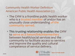 CHWs & care transitions c rush - asa 3-24-15 | PPT
