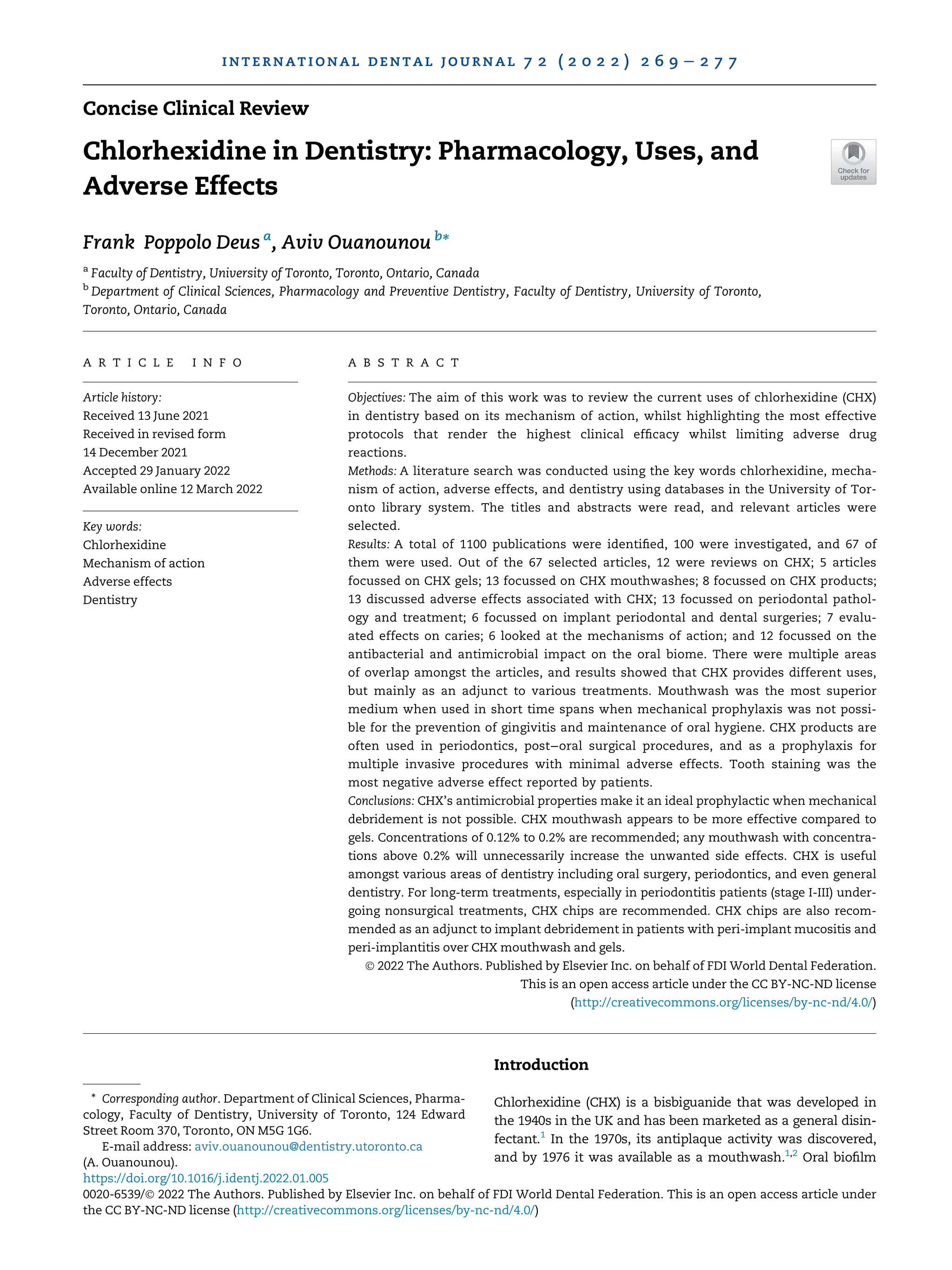 chemical plaque control/ chlorohexidine a gold standard | PDF