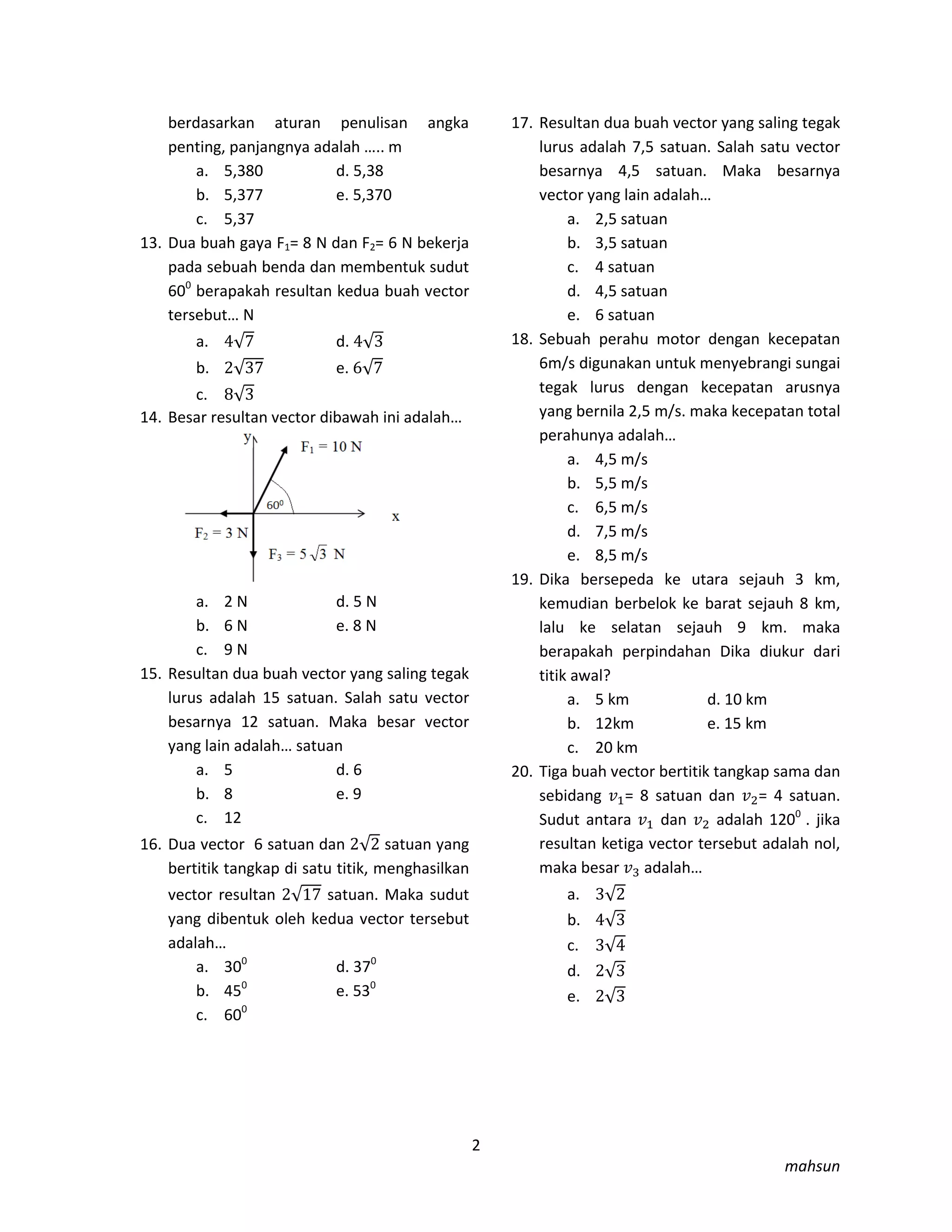 Soal uh bab 1 | PDF