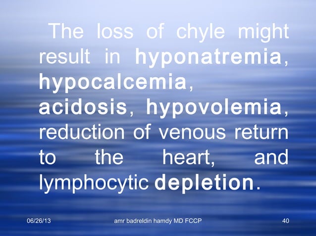Chylothorax | PPT | Lung and Respiratory Health | Diseases and Conditions