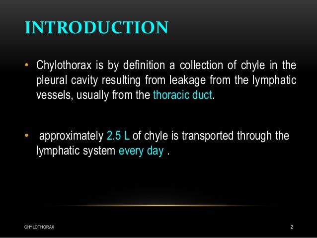 Chylothorax and chyloptysis