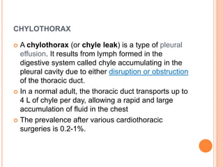 Chylothorax | PPTX
