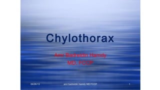 Chylothorax | PPT