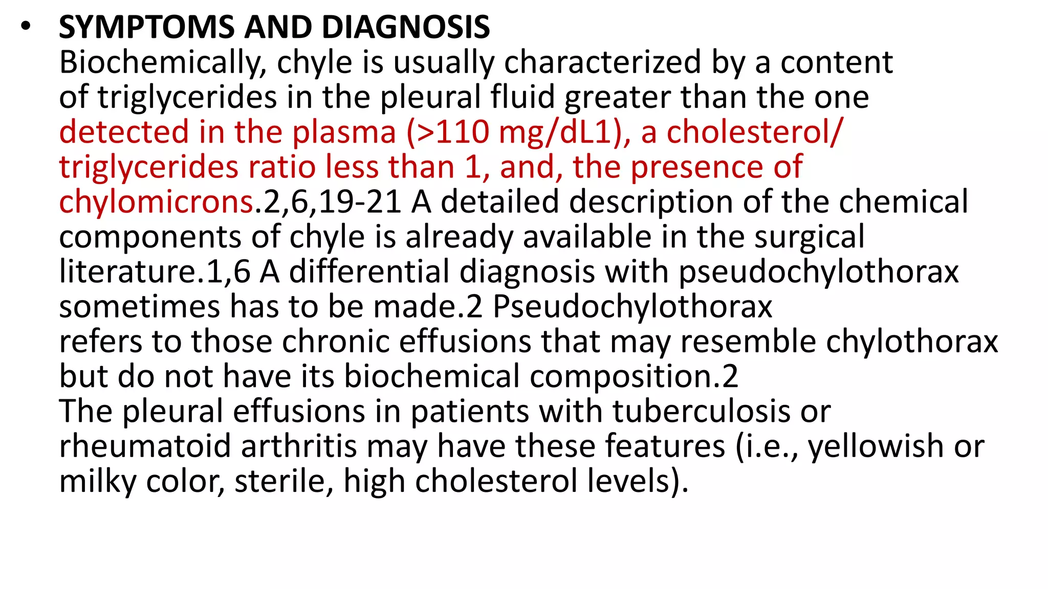 Chylothorax | PPTX