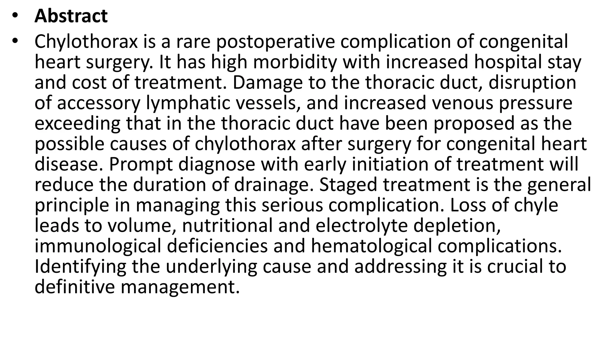Chylothorax | PPTX