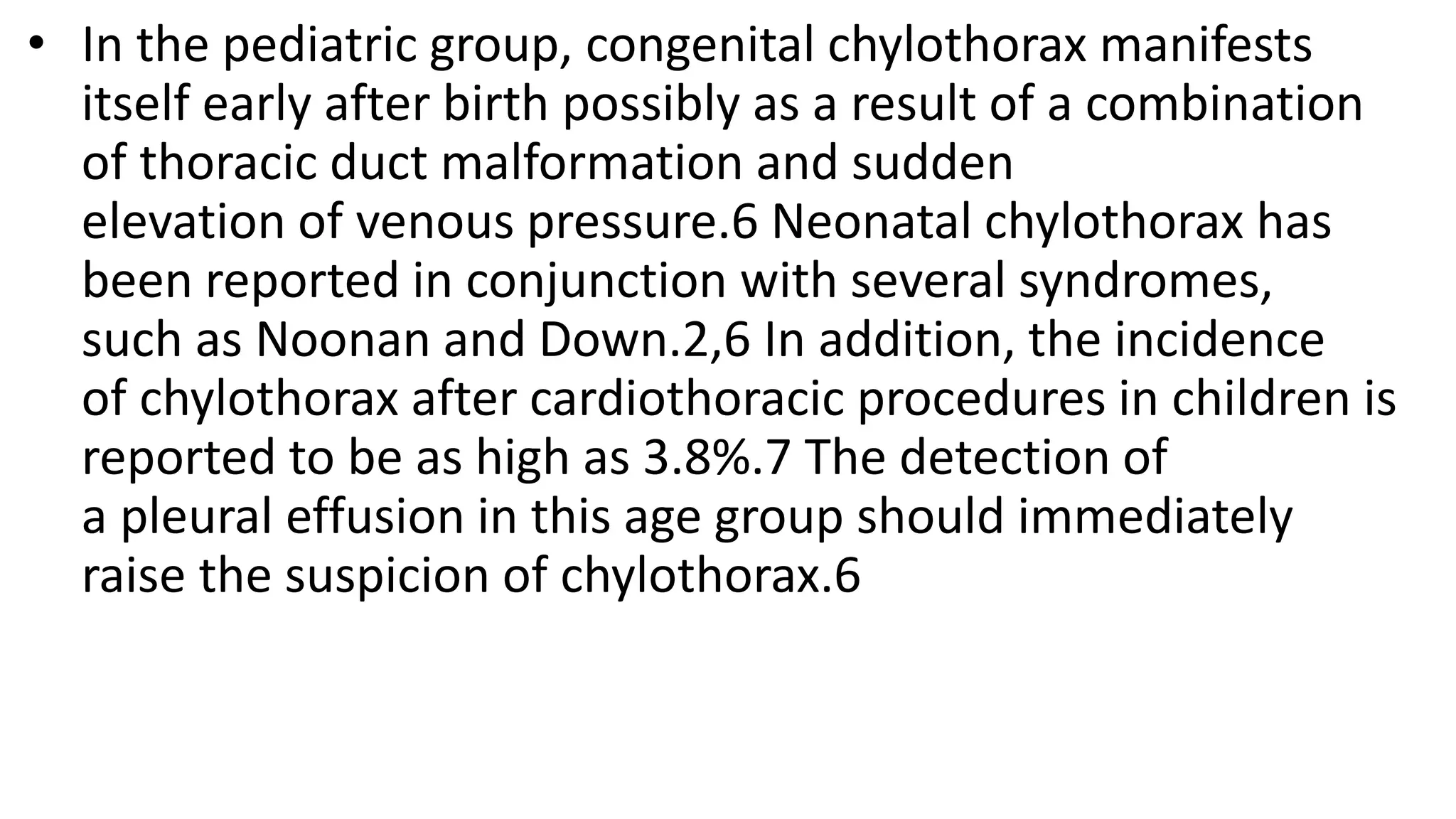 Chylothorax | PPTX