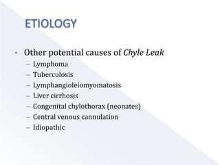 Chylous fistula of the neck | PPT