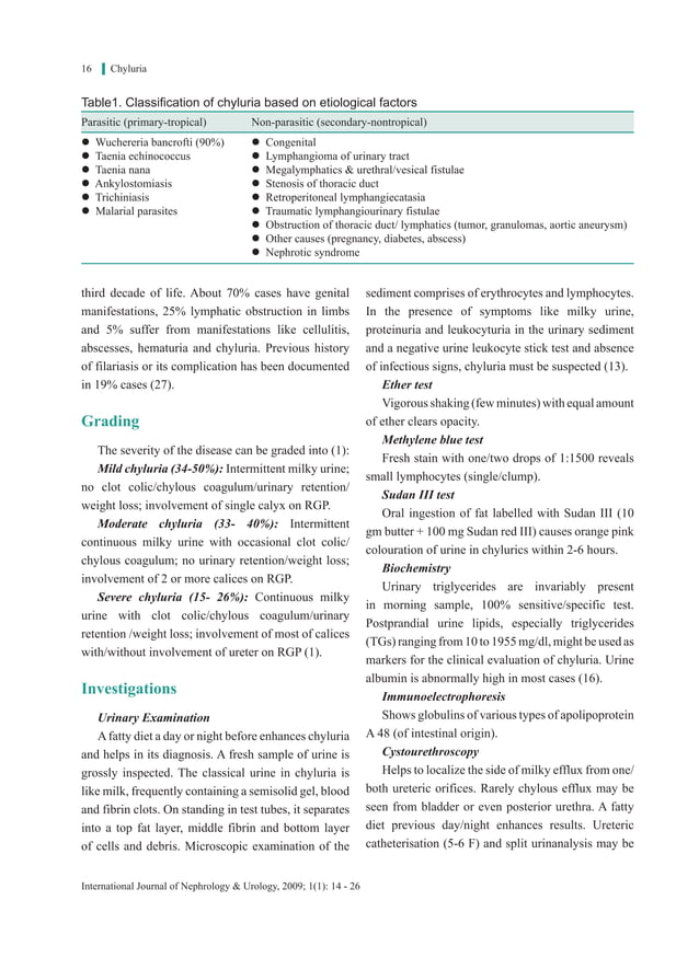 Chyluria -an_overview | PDF | Digestive Disorders | Diseases and Conditions