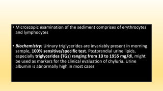 Chyluria presentation final | PPTX