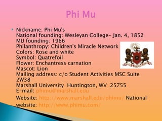 Marshall Sororities | PPT