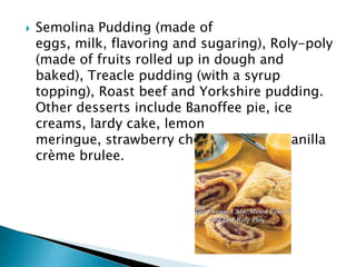 Holiday and Typical Food, UK | PPT
