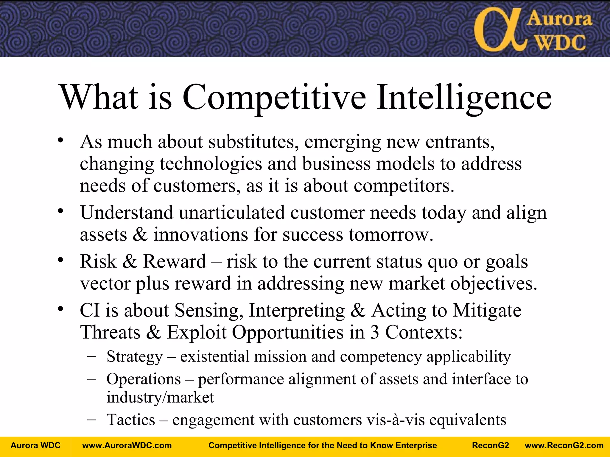 CI 2.0 - Competitive Innovation Intelligence | PPT