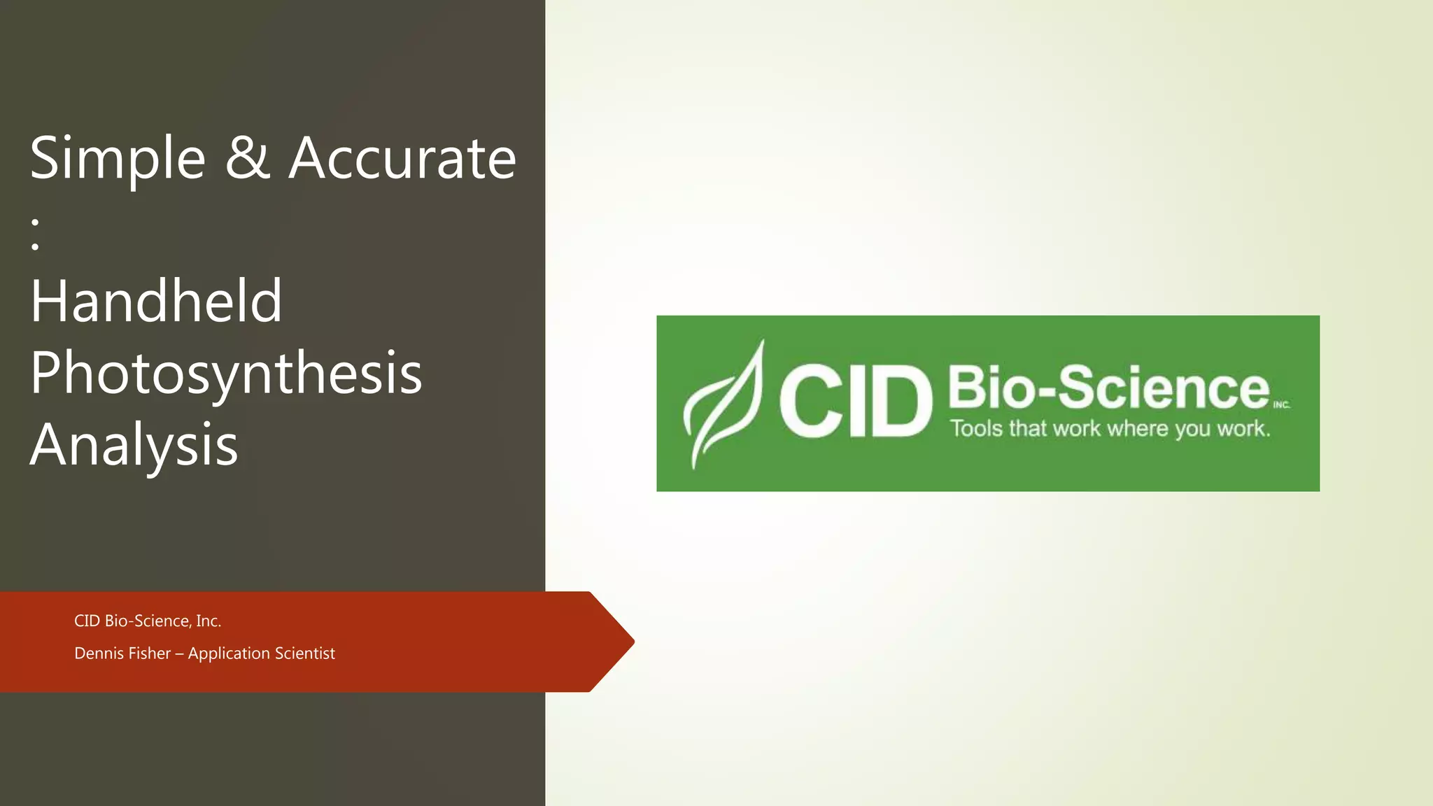 CID Bio-Science Webinar - Using Photosynthesis Analysis for ...