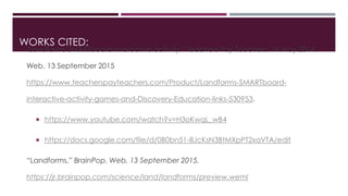 Unit Plan Power Point on Landforms | PPT