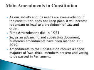 SIT COE Constitution of INDIA CIVIL ELE MECH | PPT