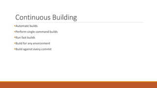 Continuous Integrations & Deployments | PPT