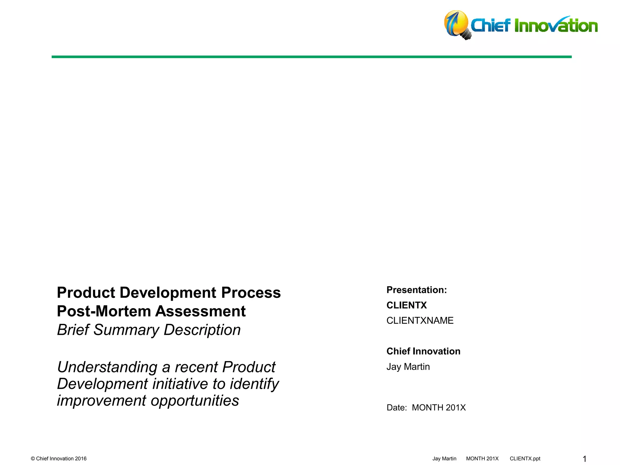 Product Development Process Improvement - A Post-Mortem | PPT