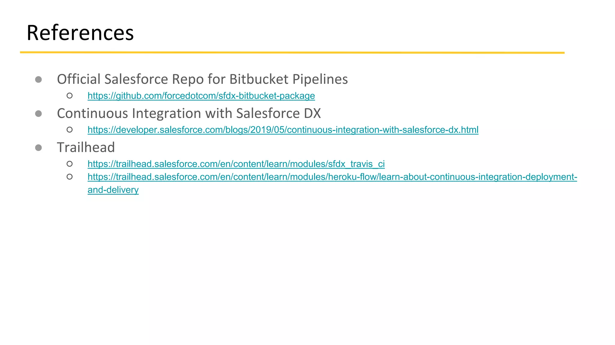 Salesforce CI (Continuous Integration) - SFDX + Bitbucket Pipelines | PPTX